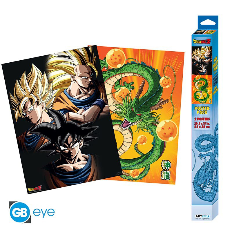 AnimeFanShop.DE - Dragon Ball - Chibi Poster Set - Goku & Shenron ...