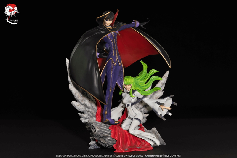 AnimeFanShop.DE - Lelouch und C.C. - Code Geass - Kitsune Statue